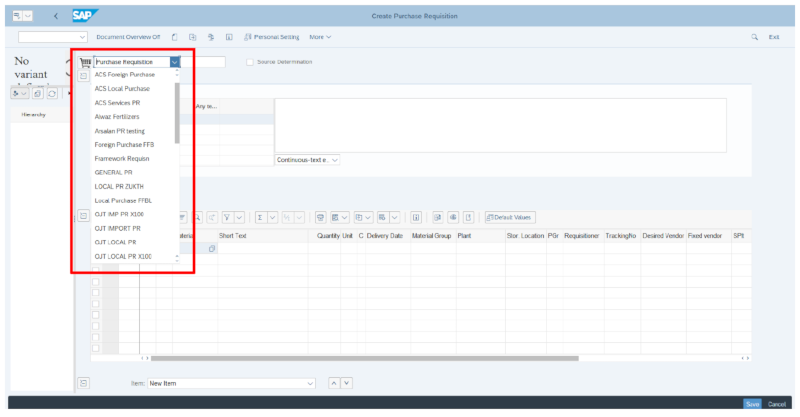 Create a Purchase Requisition in SAP Step By Step